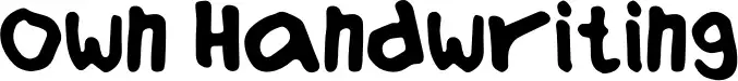 Own Handwriting font by Hari wk Aji | FontRiver