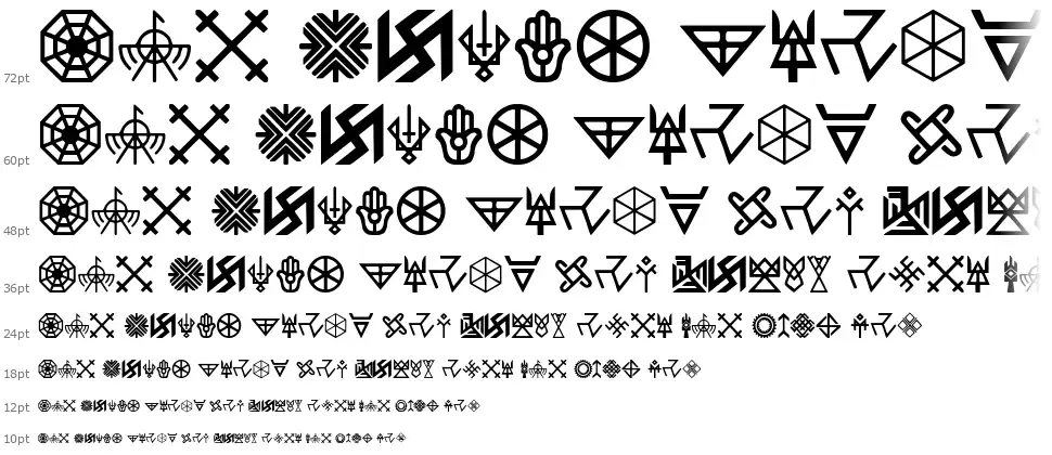 Pagan Symbols font by Woodcutter | FontRiver