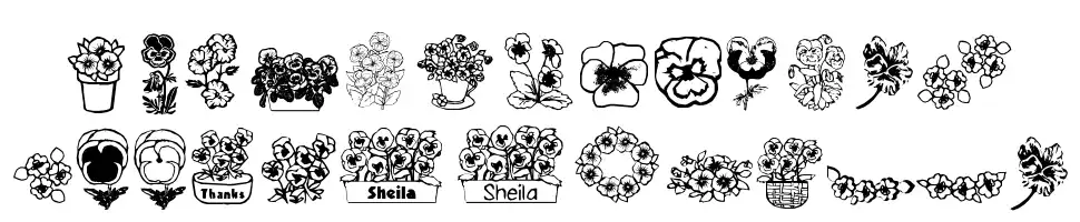 Pansies 4 Sheila Font By Iacy Fontriver