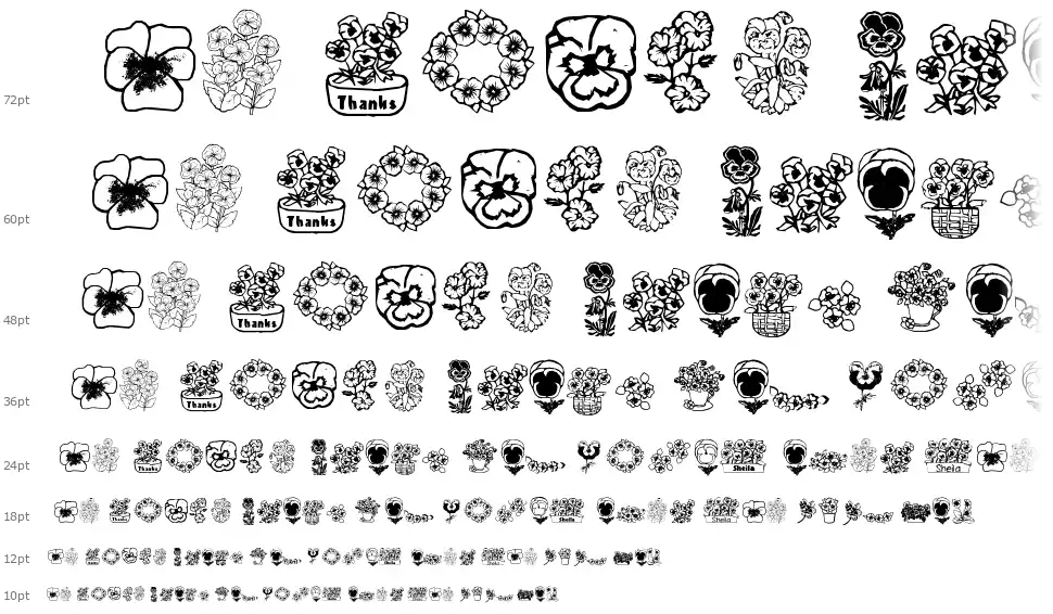 Pansies 4 Sheila Font By Iacy Fontriver