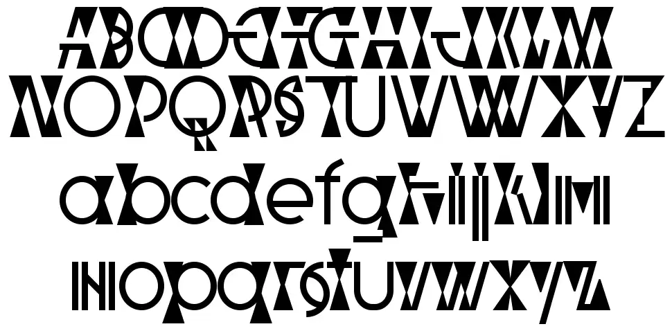 Fuente Parabolic diseñada por Xerographer Fonts