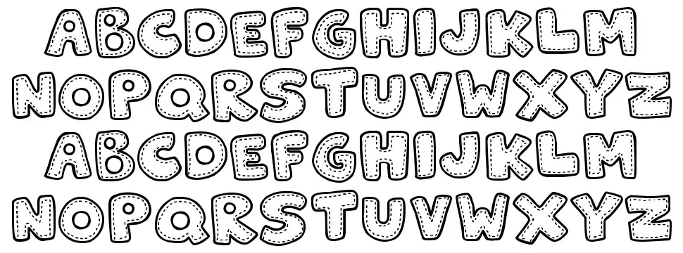 Patchwork Stitchlings font by Darrell Flood | FontRiver