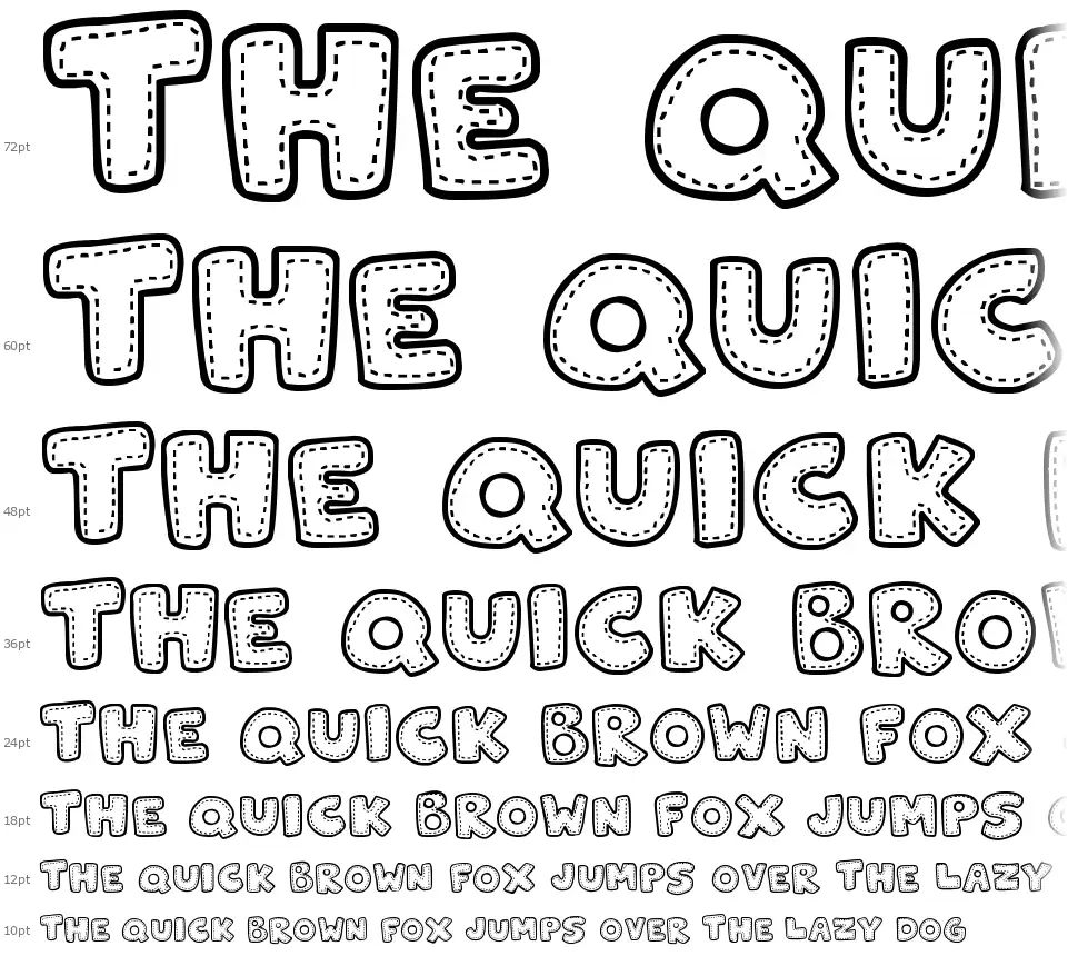 Patchwork Stitchlings font by Darrell Flood | FontRiver