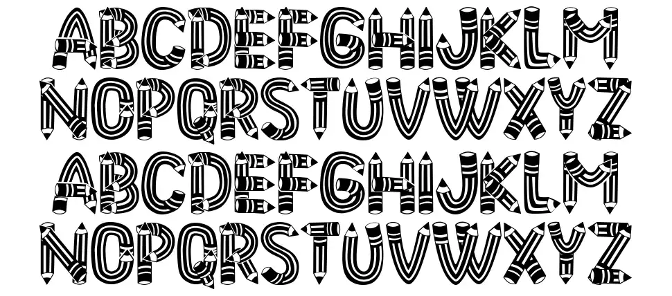 Pencil Letters font by Vladimir Nikolic | FontRiver