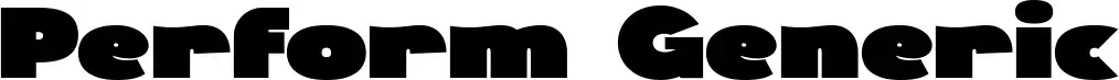 Perform Generic font by 177Studio | FontRiver