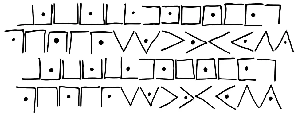 Scarica il Carattere PigPen Code Font disegnato da Jasmine Croser