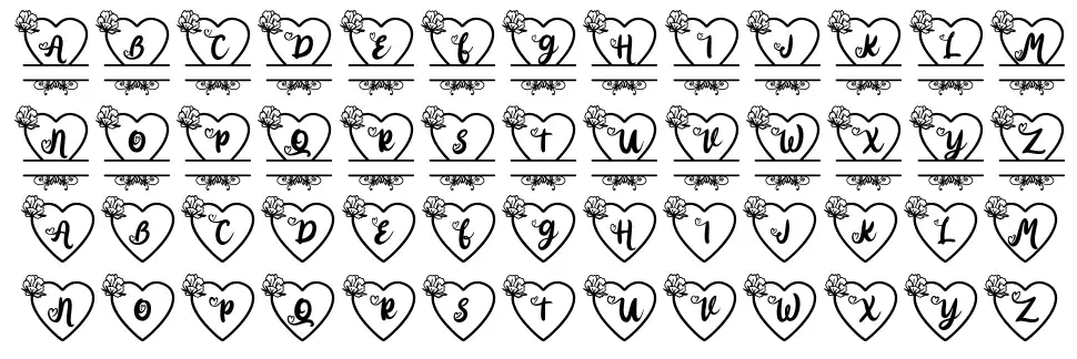 Fuente Pinky Monogram diseñada por Attype Studio