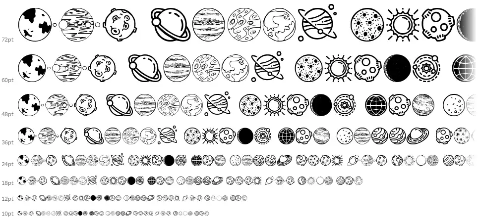 Planets font by Woodcutter | FontRiver