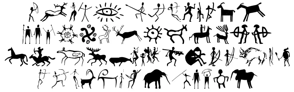 Prehistoric Paintings font by Woodcutter | FontRiver