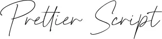 Prettier Script font by 50Fox Studio | FontRiver