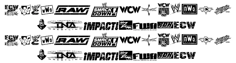 Pro Wrestling Logos font by Steve Ferrera - FontRiver