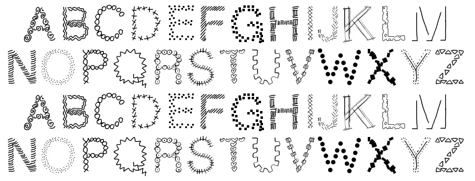 PW Patchwork font by Icon Designer - FontRiver