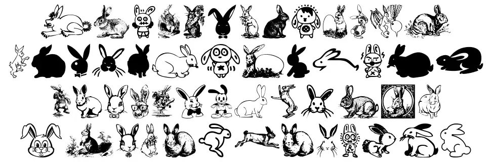 Rabbit font by Woodcutter | FontRiver