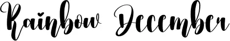 Rainbow December font by scratchones | FontRiver