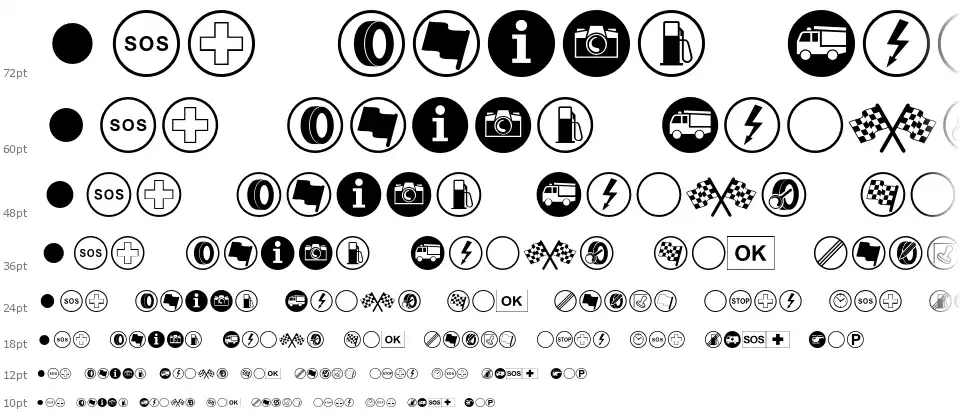 Rally Symbols font by 2D Typo | FontRiver