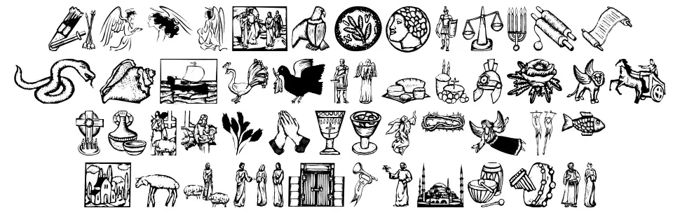 Religious Symbols font by Manfred Klein | FontRiver