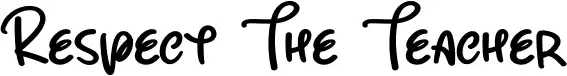Respect The Teacher font by scratchones | FontRiver