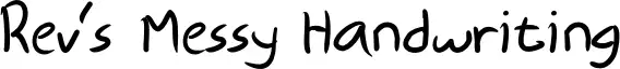 Rev's Messy Handwriting font by revworks. | FontRiver