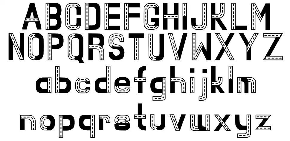 Roadtrack font by Sherleen Christie Soetanto | FontRiver