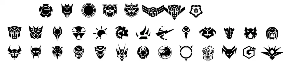 Robofan Symbol font by Cesar Puertas | FontRiver