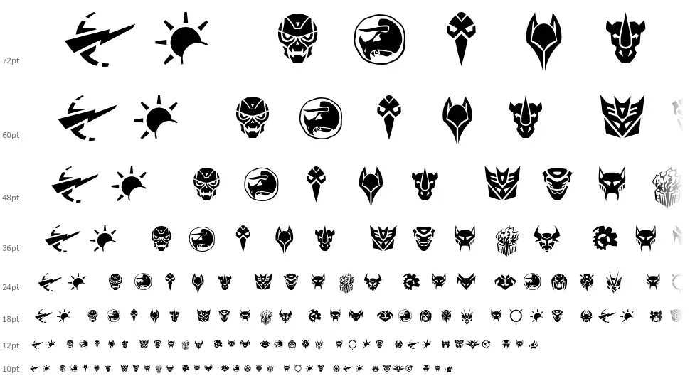 Robofan Symbol font by Cesar Puertas | FontRiver