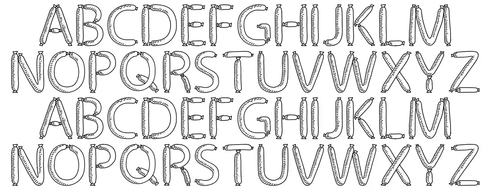 Sausage Type font by Onno | FontRiver