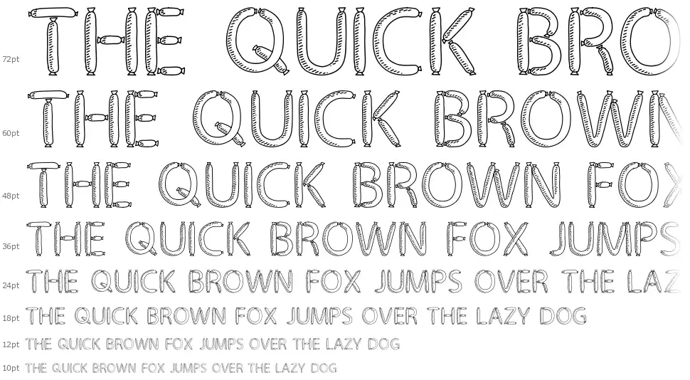 Sausage Type font by Onno | FontRiver