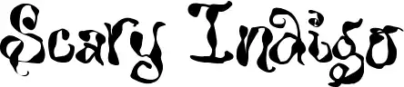 Scary Indigo font by Masa Aska Sanurumi | FontRiver