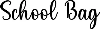 School Bag font by Wahyu studio | FontRiver