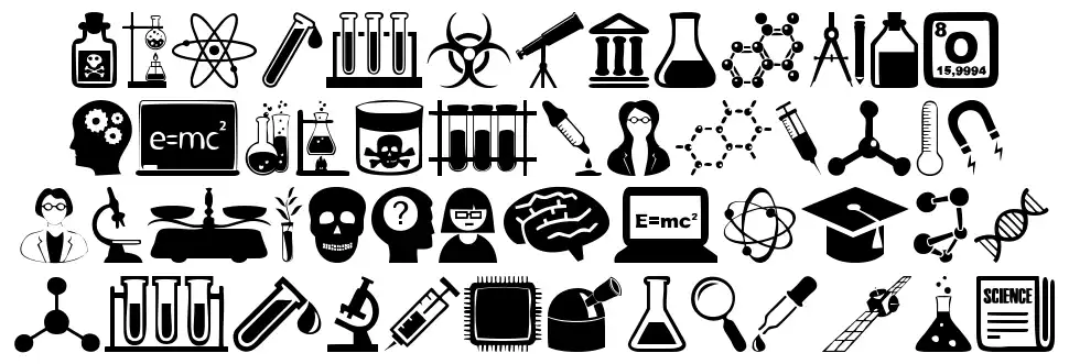 Science Icons font by Woodcutter | FontRiver
