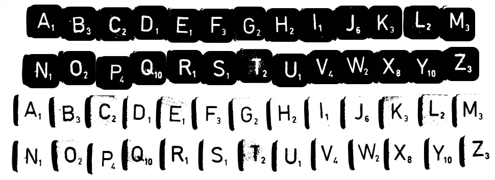 Scrabble font by Eyesaw Fontz | FontRiver