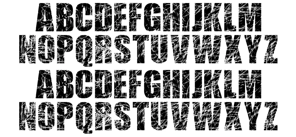 Scarica il Carattere Scratched Letters disegnato da JLH Fonts