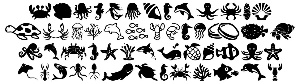 Sea Life font by Woodcutter - FontRiver