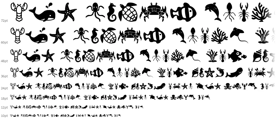 Sea Life font by Woodcutter | FontRiver