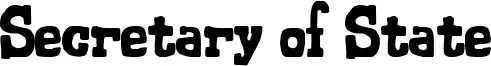 Secretary of State font by Woodcutter | FontRiver