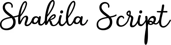 Shakila Script font by Alifinart Studio | FontRiver