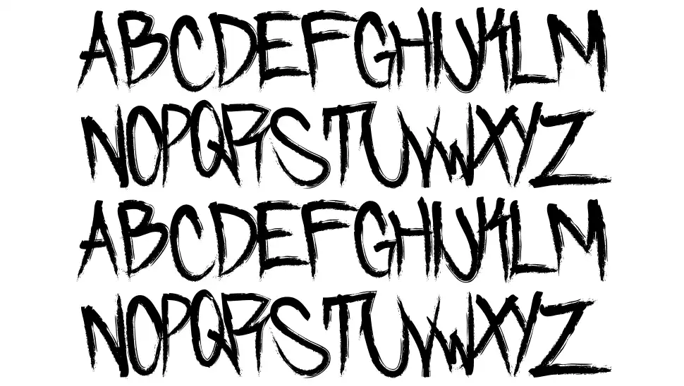 Fuente Skidmarked diseñada por Chris Vile