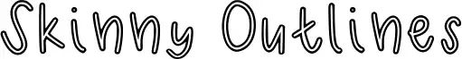Skinny Outlines font by Melissa M | FontRiver