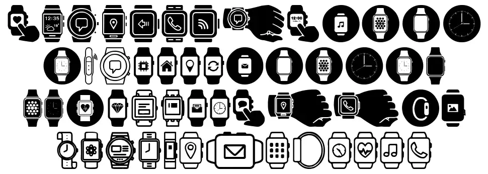 Smartwatch font by Woodcutter | FontRiver