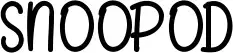 Snoopod font by Ahmad Kartiwa | FontRiver