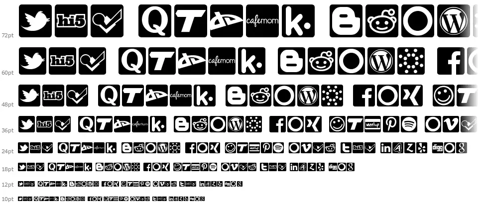 Social Icons - Pro Set font by Phelan Riessen | FontRiver