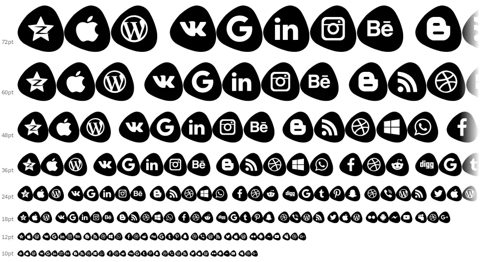 Social Logos Color font by elharrak | FontRiver