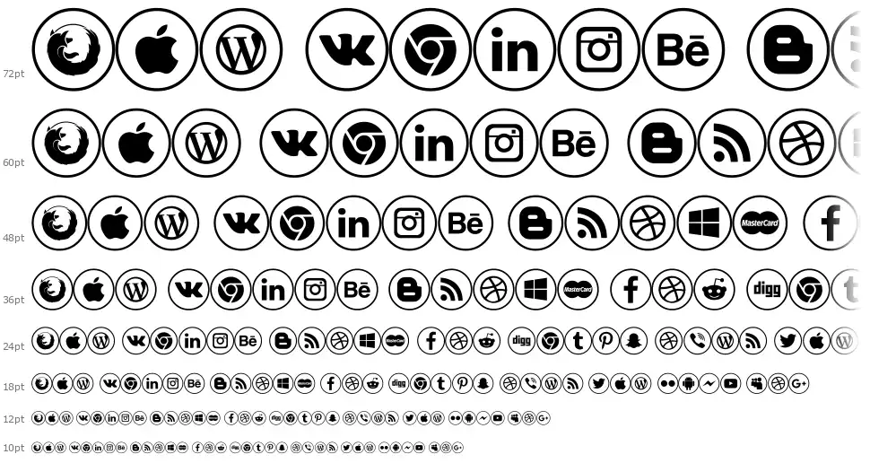 Social Media font by elharrak | FontRiver