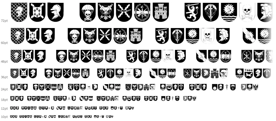 Fuente Spanish Army Shields diseñada por Intellecta Design