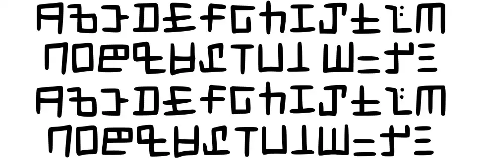 Splatoon - Cephaloblock Schriftart zum kostenlosen Download