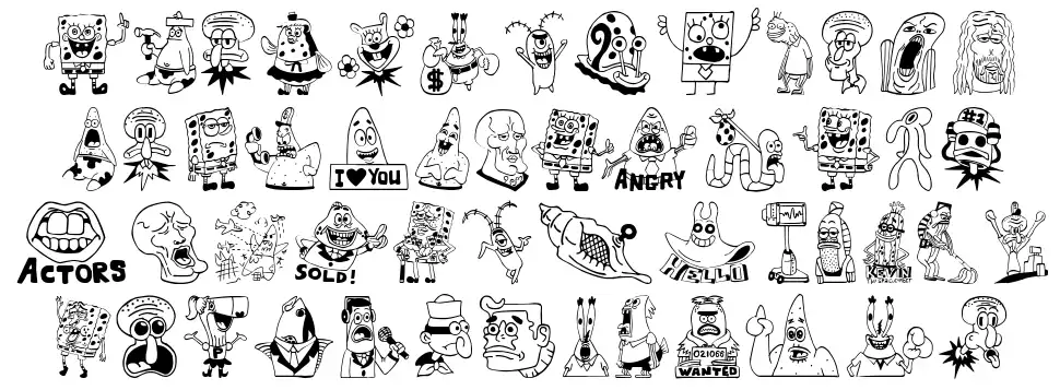 SpongeBoB Painting font by Haviz Fontanime | FontRiver