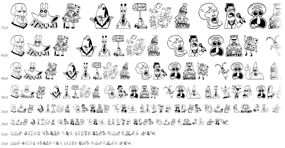 SpongeBoB Painting font by Haviz Fontanime | FontRiver