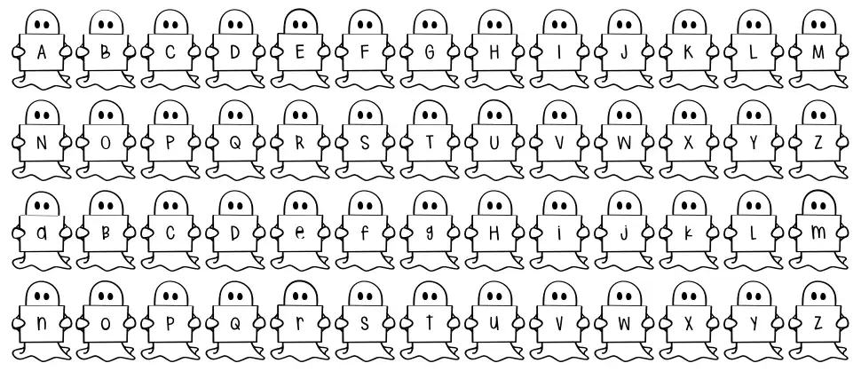 Spooky Ghost Letters font by Brittney Murphy Design | FontRiver