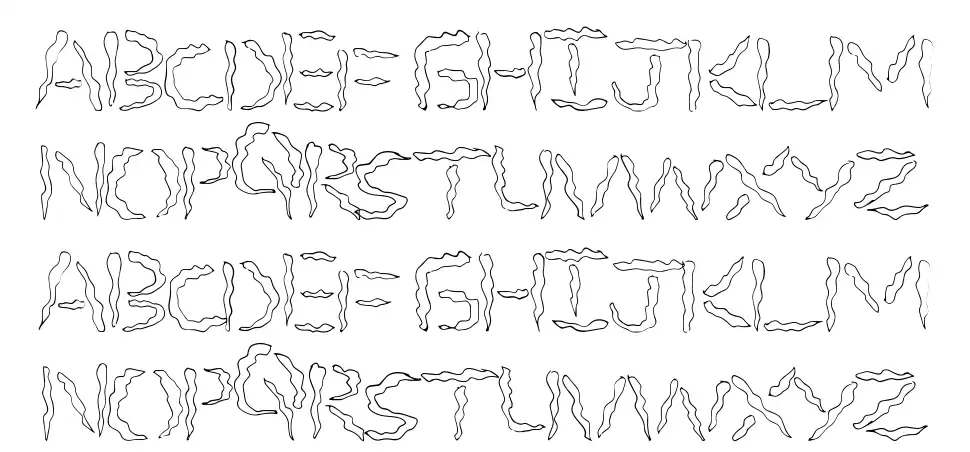 Fuente Spooky Stencil diseñada por Xerographer Fonts