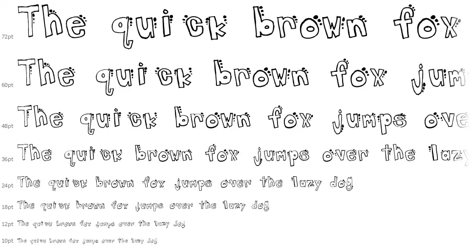 Spotted Dot font by Gracie Tucker | FontRiver